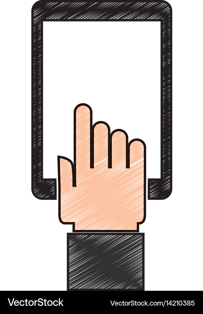 Hands user smartphone icon Royalty Free Vector Image