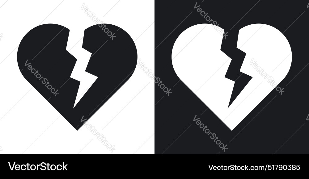 Heart crack icon (51790385) – Royalty-Free Vector | VectorStock