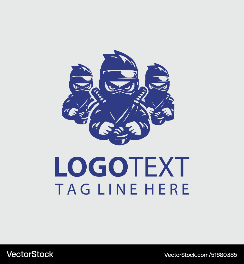 Ninja warrior logo Royalty Free Vector Image - VectorStock