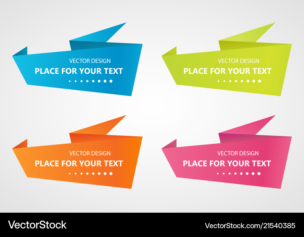 Origami speech bubbles Royalty Free Vector Image