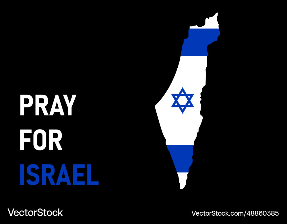 Pray for israel concept save from gaza Royalty Free Vector