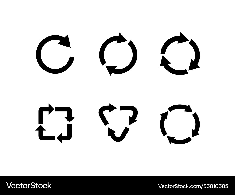 Recycle icon set isolated Royalty Free Vector Image