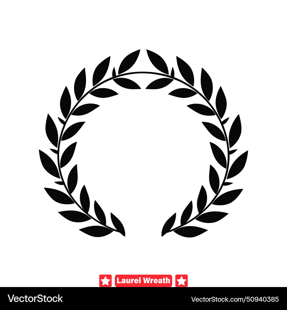 Timeless laurel wreath set classic elements Vector Image