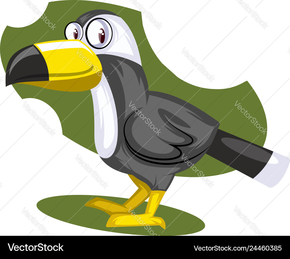Yellow nose crow color Royalty Free Vector Image