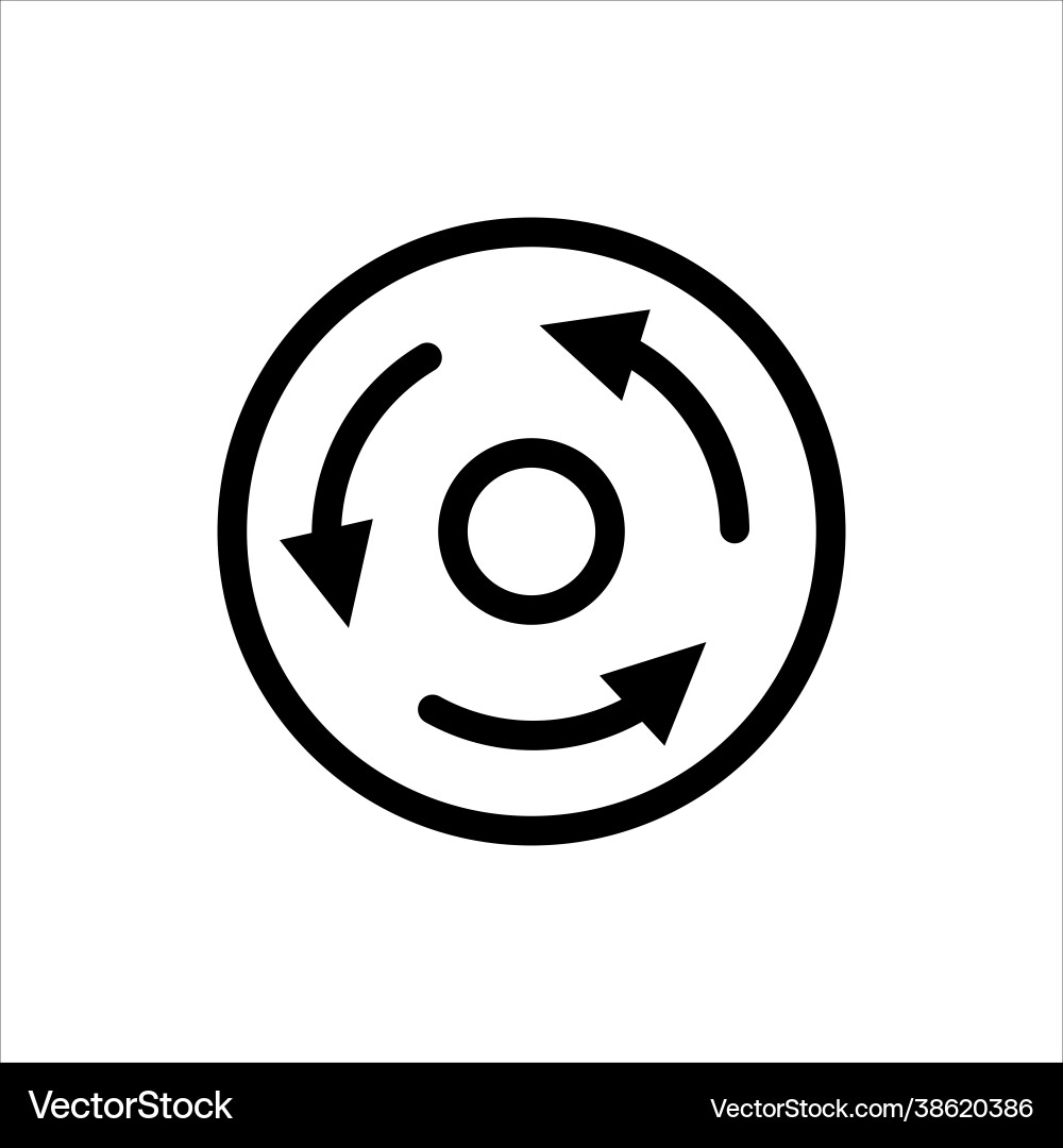 Circular Arrow Progress Icon Royalty Free Vector Image