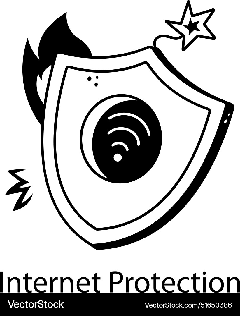 Internet protection Royalty Free Vector Image - VectorStock