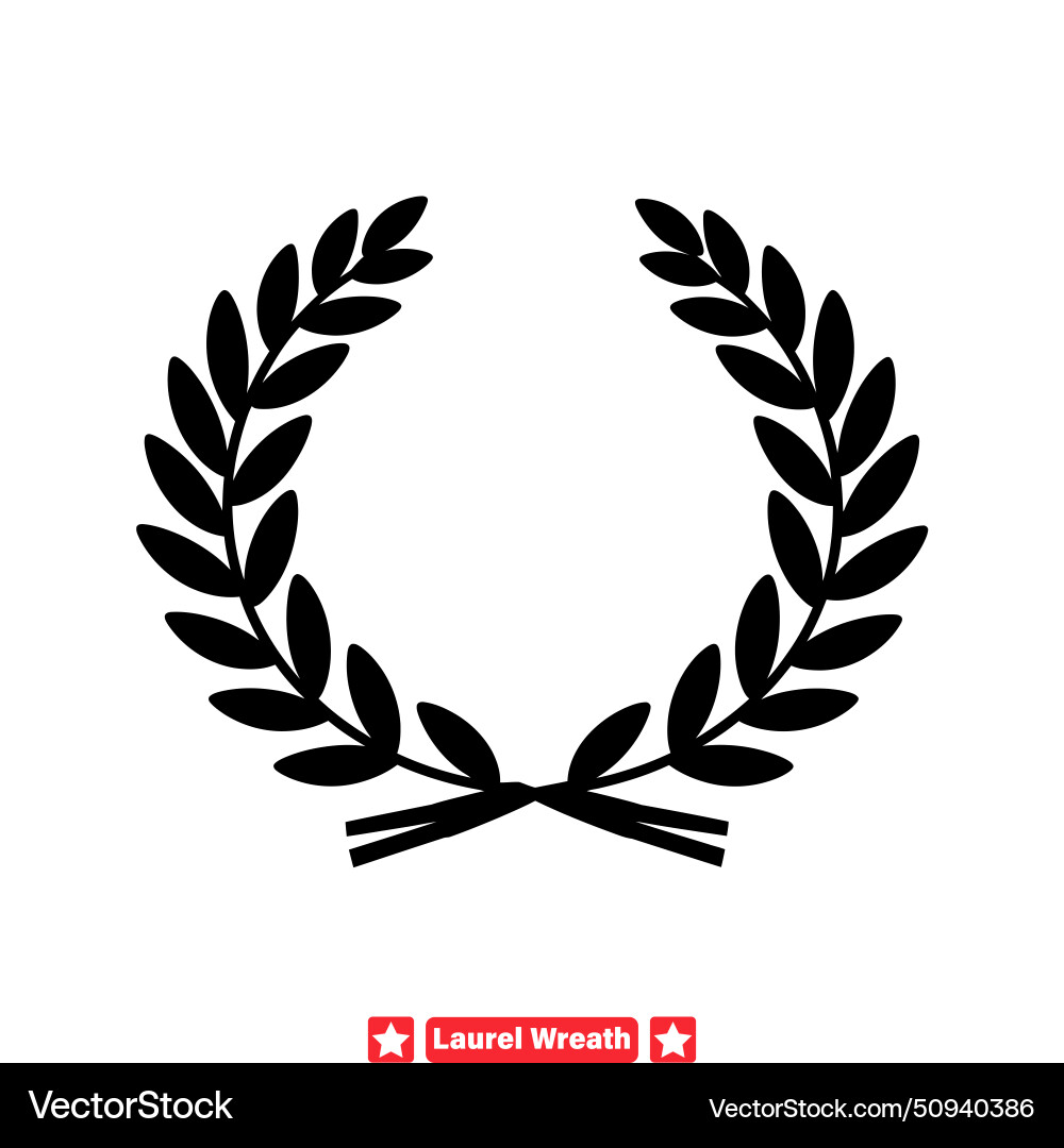 Luxurious laurel wreath silhouette pack opulent Vector Image