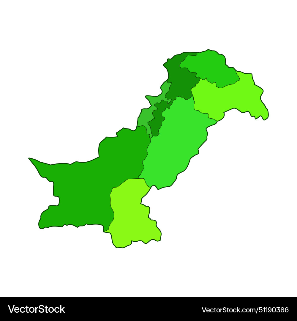 Pakistani map icon Royalty Free Vector Image - VectorStock
