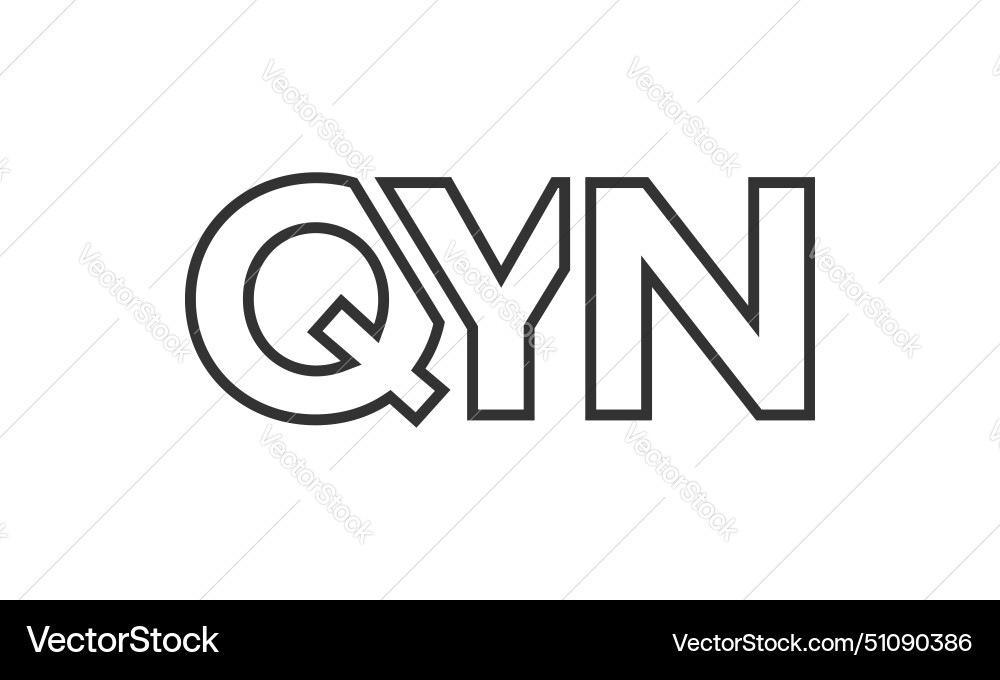 Qyn logo design template with strong and modern Vector Image