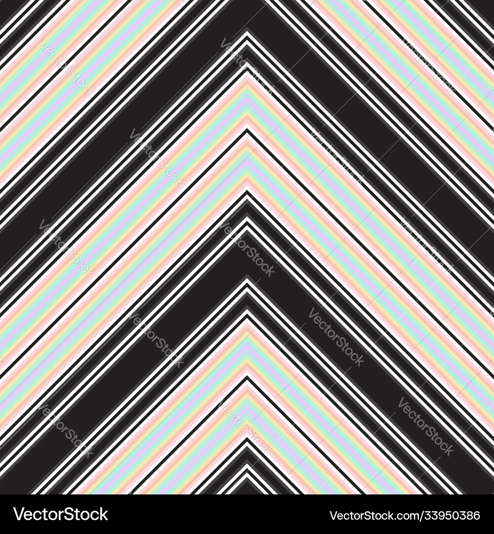 Rainbow chevron diagonal stripes seamless pattern Vector Image
