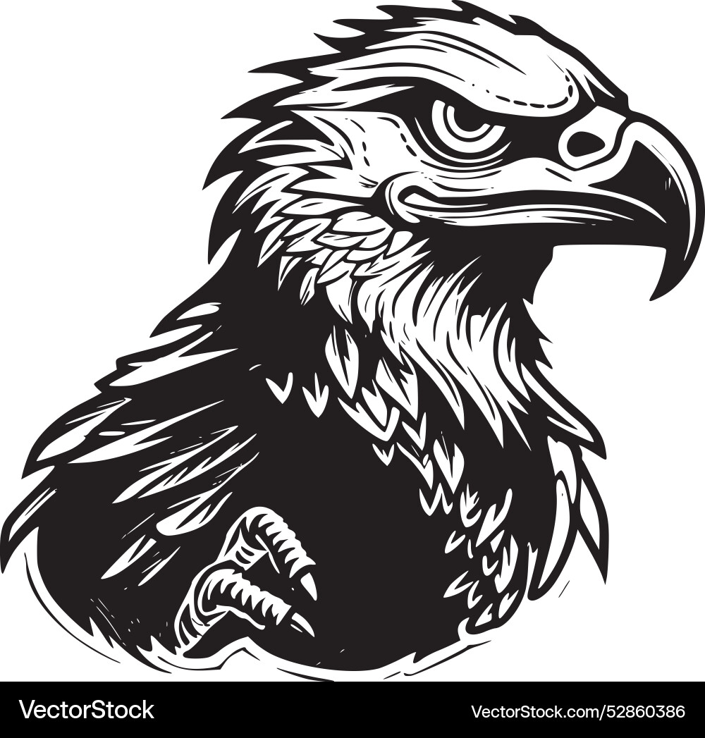 Raptor - minimalist and simple silhouette Vector Image