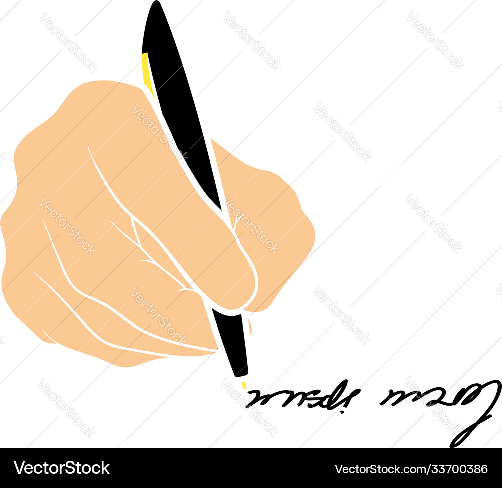 Signing hand icon Royalty Free Vector Image - VectorStock