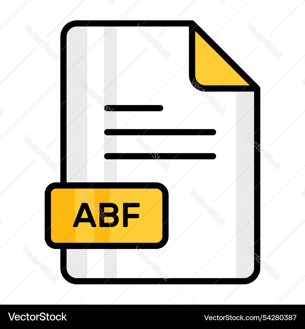 An amazing icon of abf file editable design Vector Image