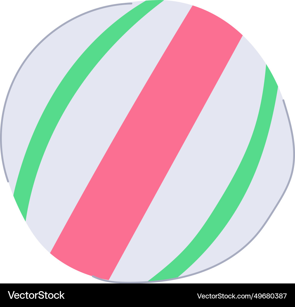 Blue beach ball cartoon Royalty Free Vector Image