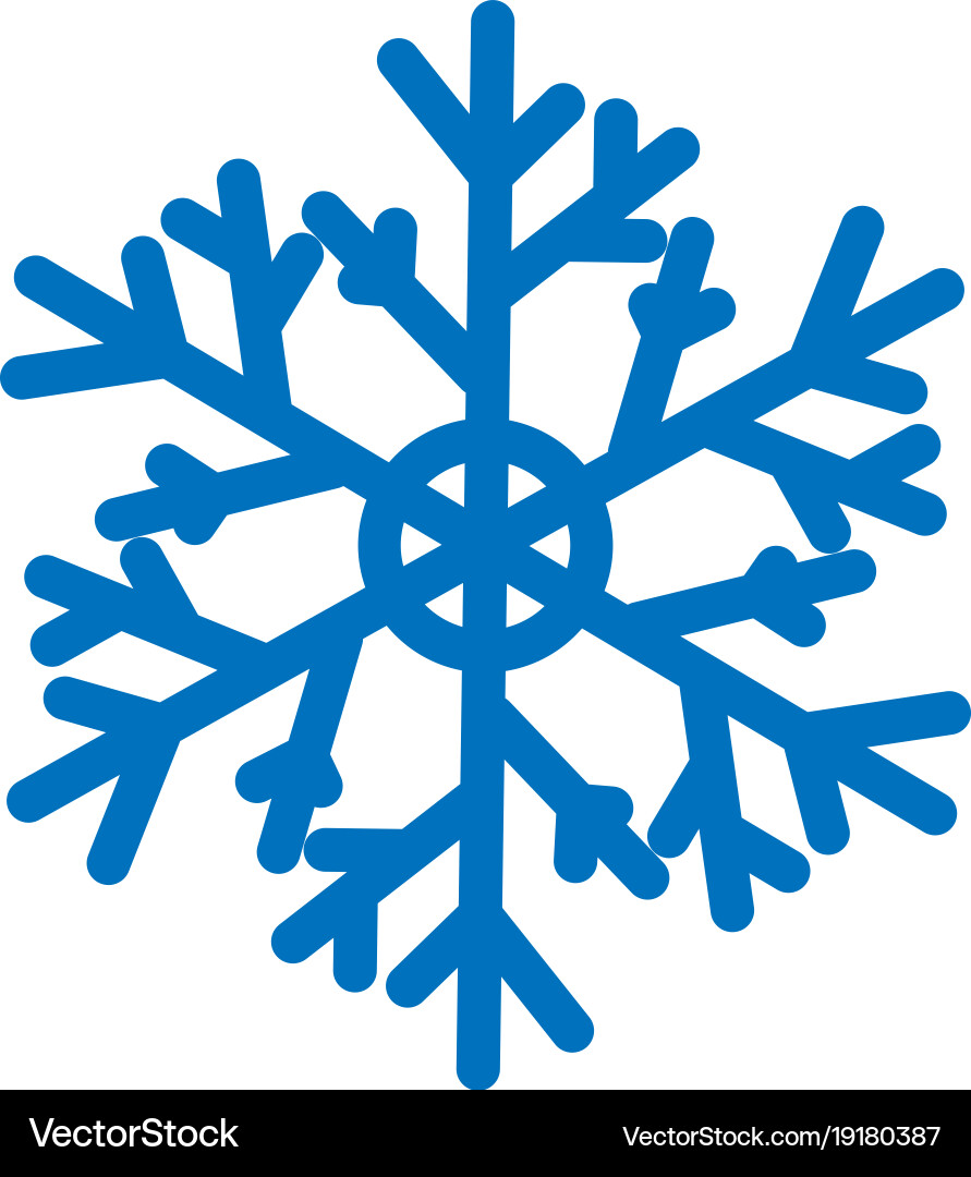 Blue snowflake isolated on white background Vector Image