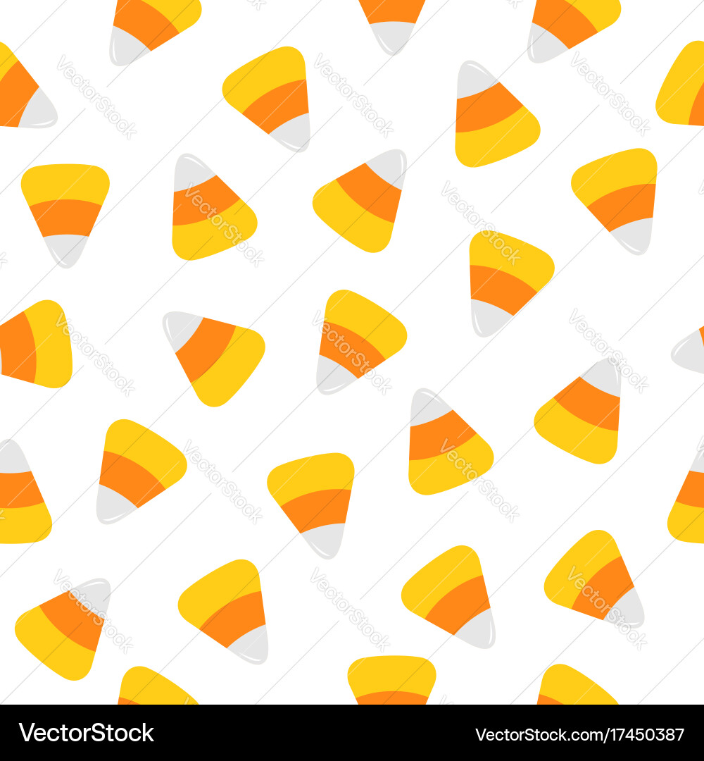 Candy Corn Seamless Pattern - Halloween Royalty Free Vector