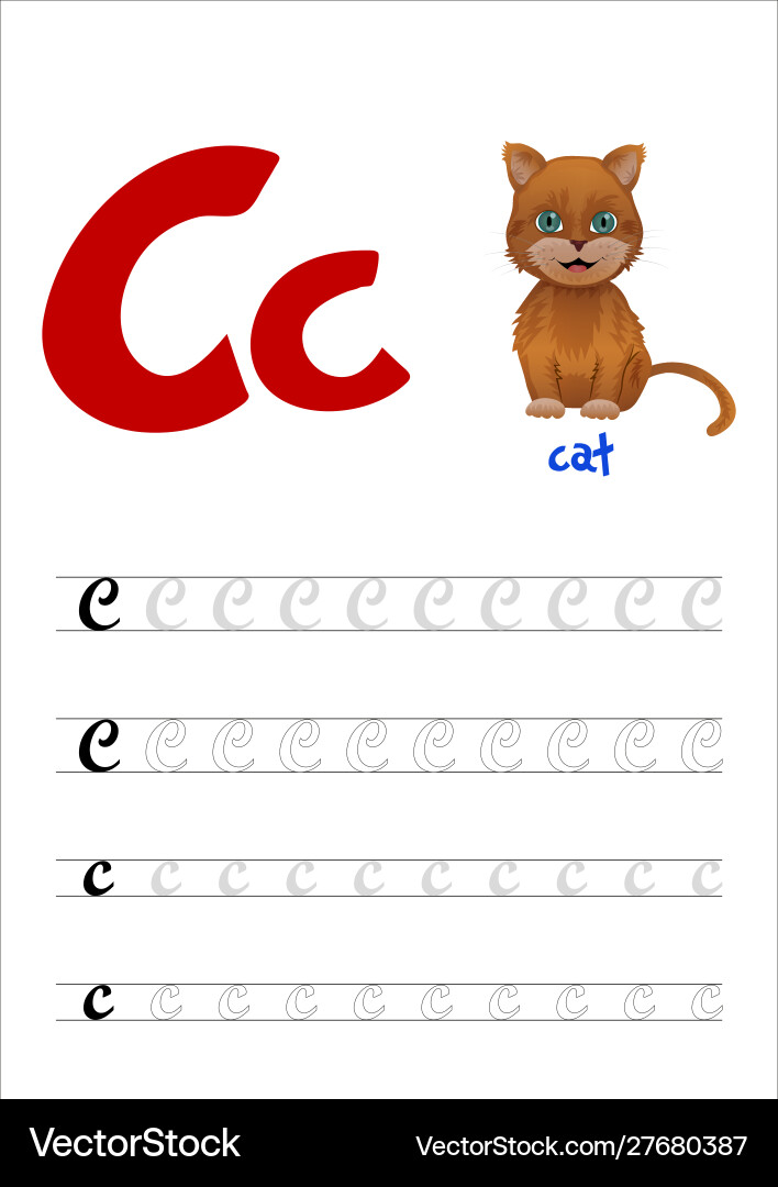 Design page layout english alphabet Royalty Free Vector