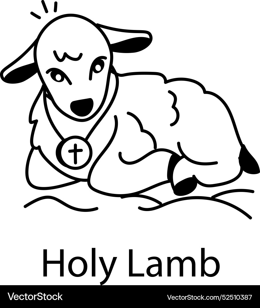 Holy lamb Royalty Free Vector Image - VectorStock