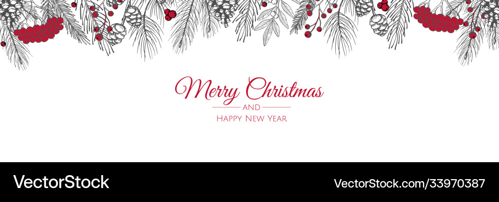 Merry christmas web banner background Royalty Free Vector