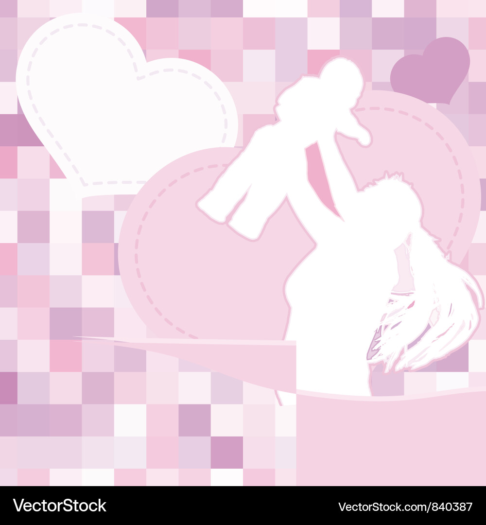 Mom and child background Royalty Free Vector Image