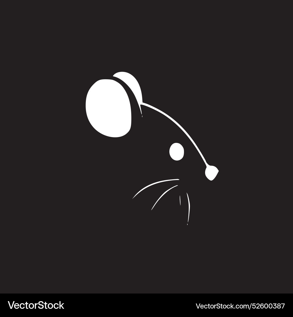 Mouse - minimalist and simple silhouette Vector Image