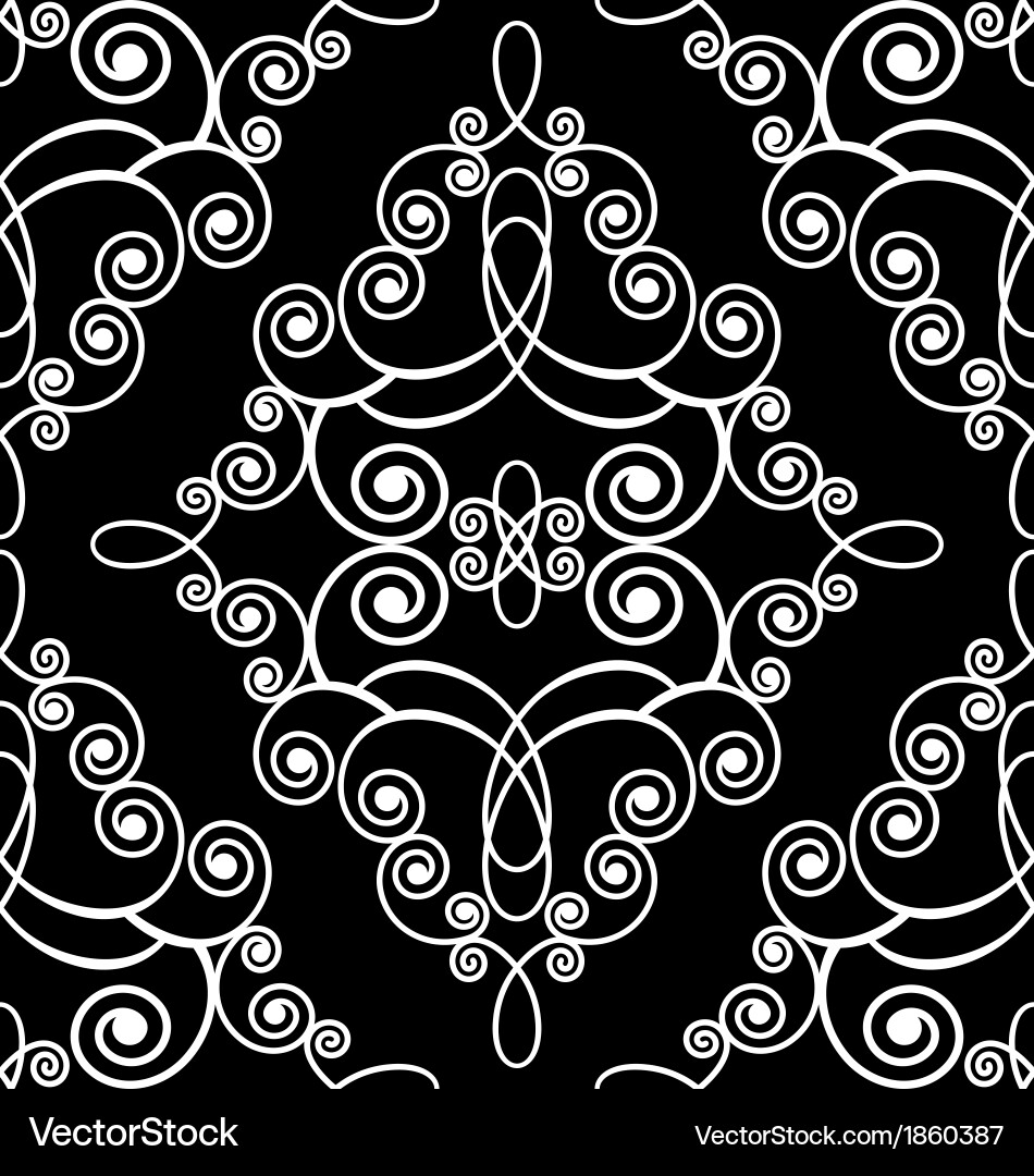 Ornate Floral Scroll Pattern Royalty Free Vector Image