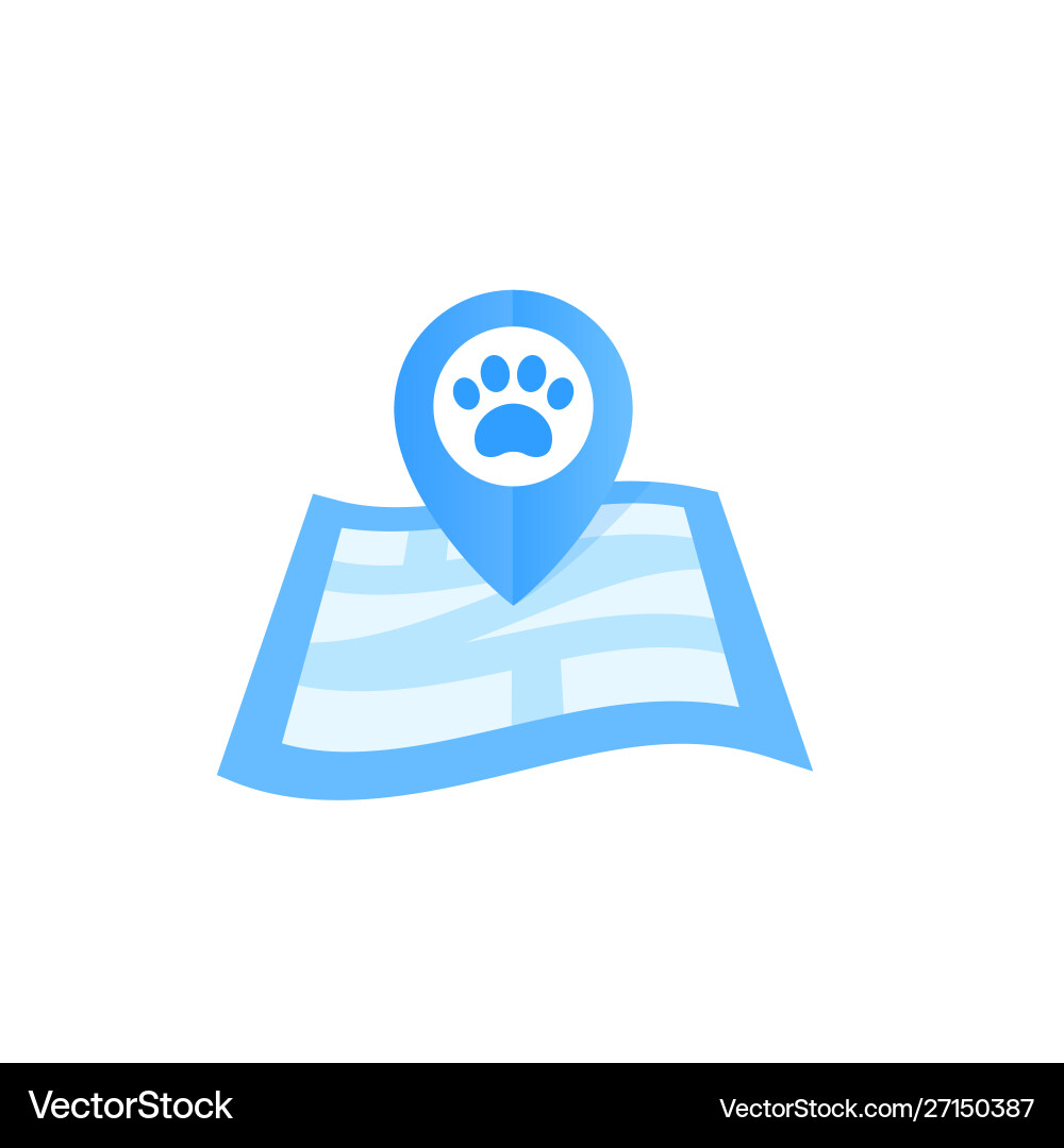 Pet location icon Royalty Free Vector Image - VectorStock