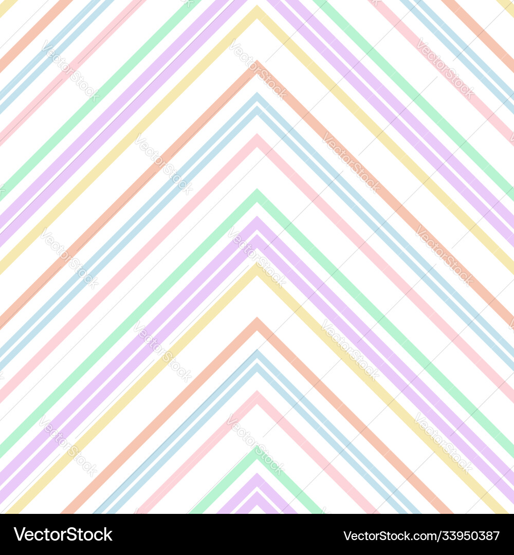 Rainbow chevron diagonal stripes seamless pattern Vector Image
