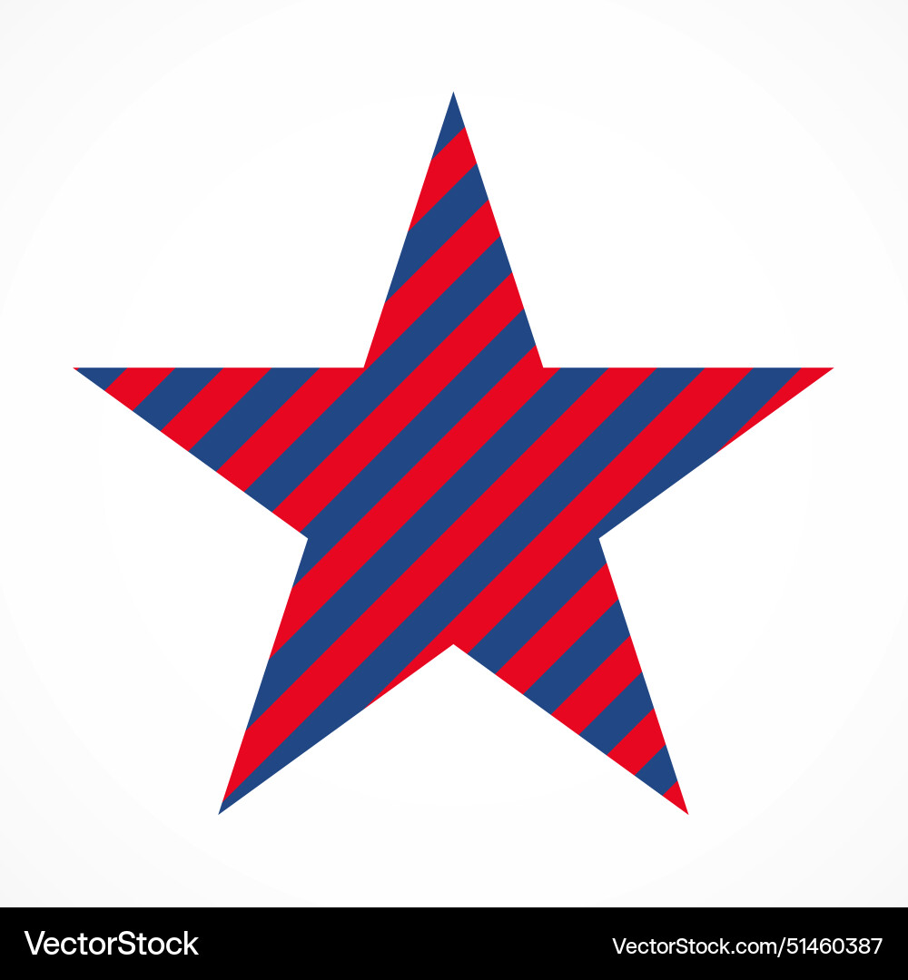 Usa flag in star shape american Royalty Free Vector Image