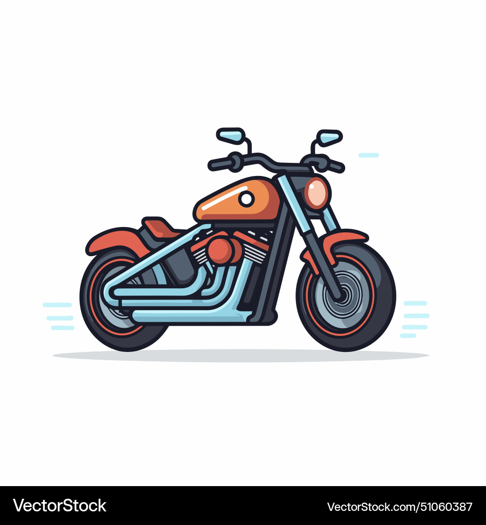 Vintage motorcycle flat design Royalty Free Vector Image