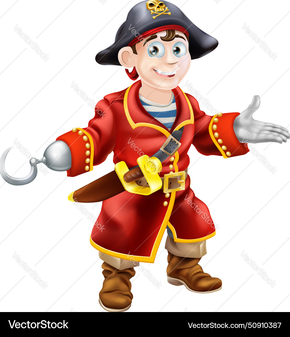 Young cartoon pirate Royalty Free Vector Image