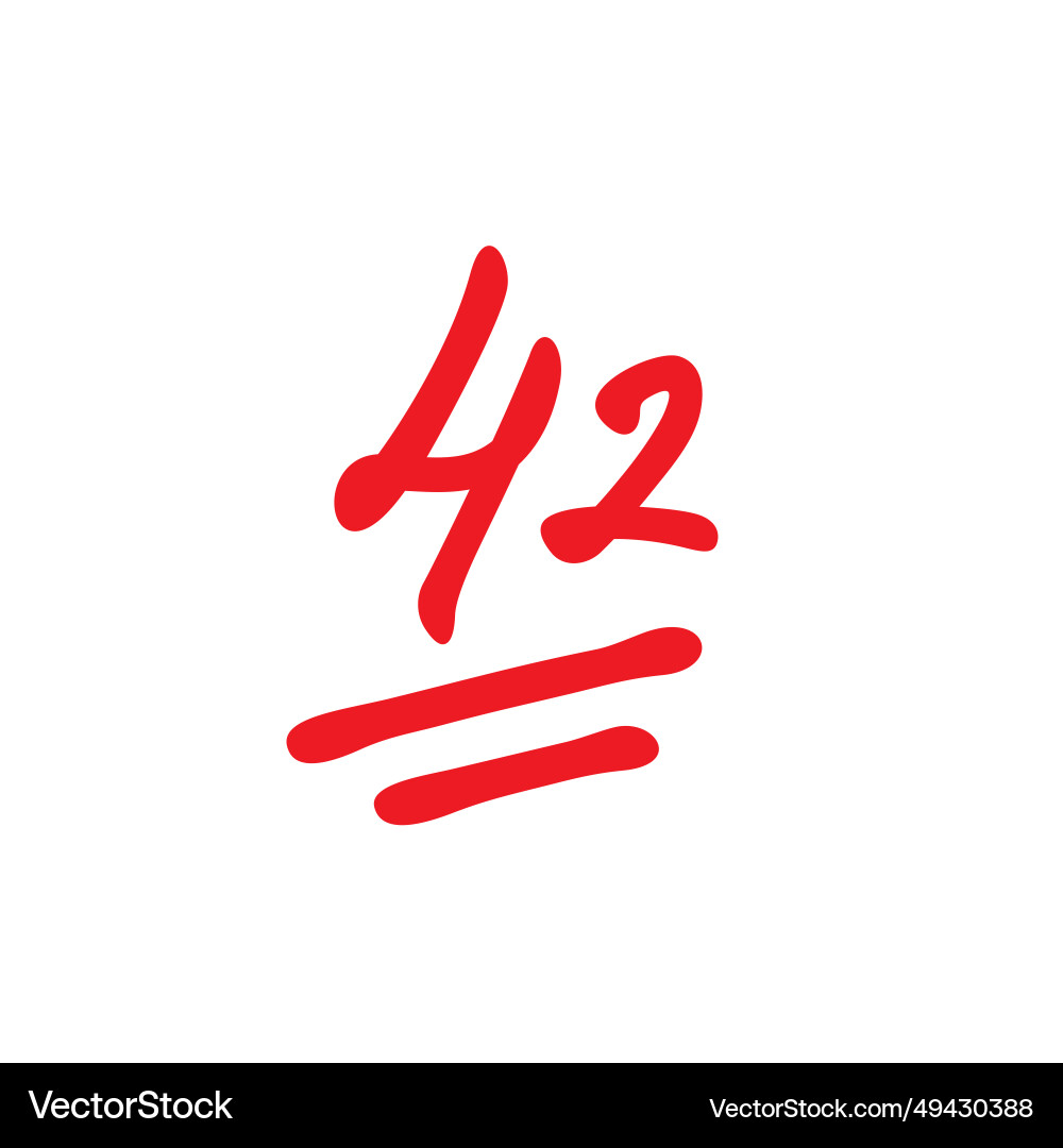 42 points test score forty two grade Royalty Free Vector