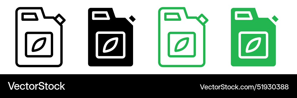 Biofuel icon logo set Royalty Free Vector Image