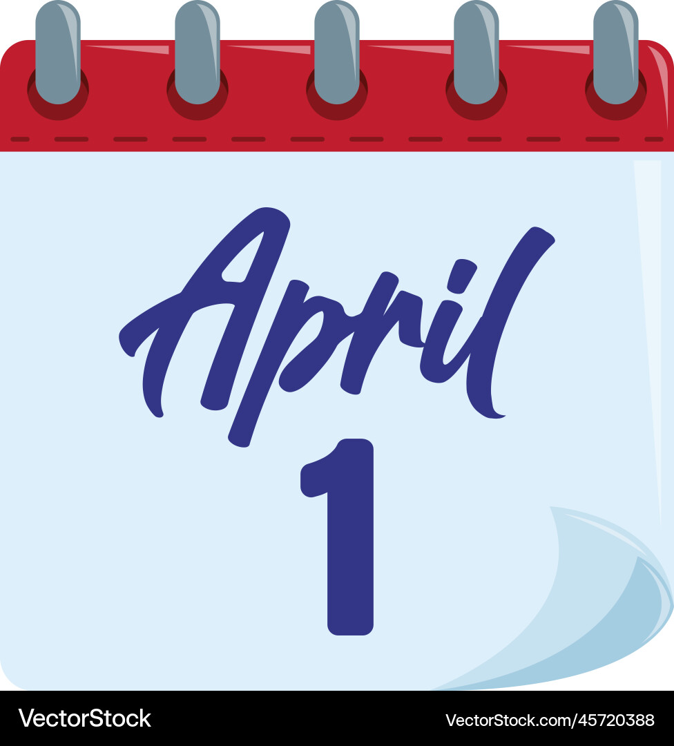 Calendar april fools day Royalty Free Vector Image