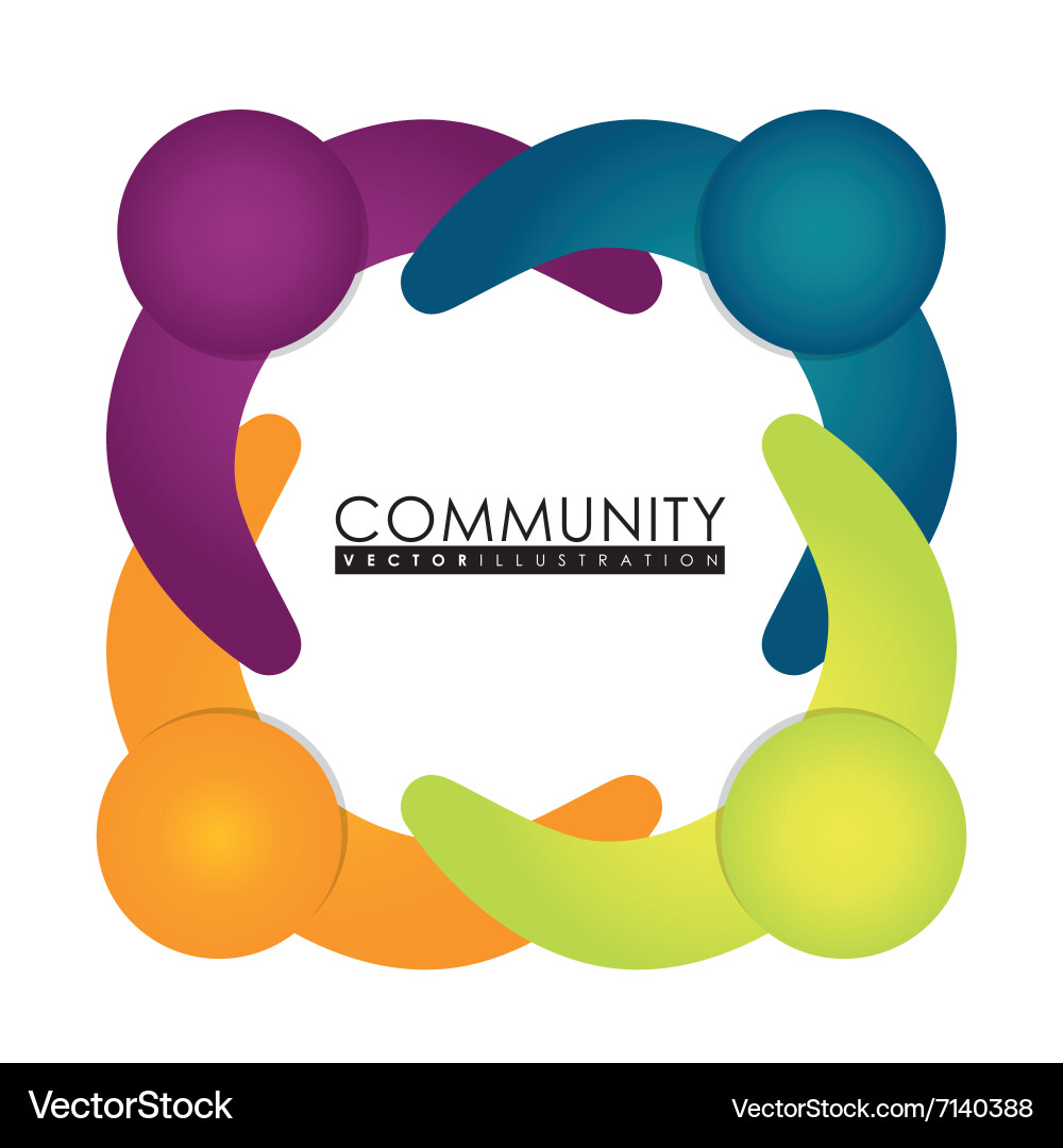 Community people graphic Royalty Free Vector Image