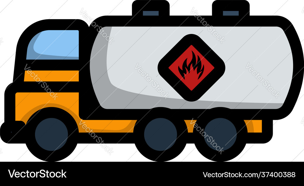 Fuel tank truck icon Royalty Free Vector Image