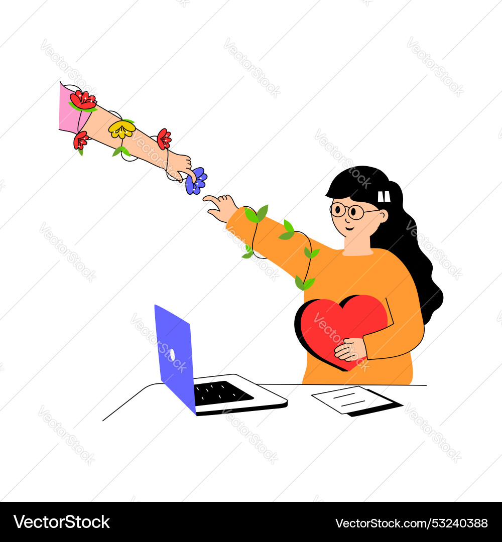 Long distance relationship Royalty Free Vector Image