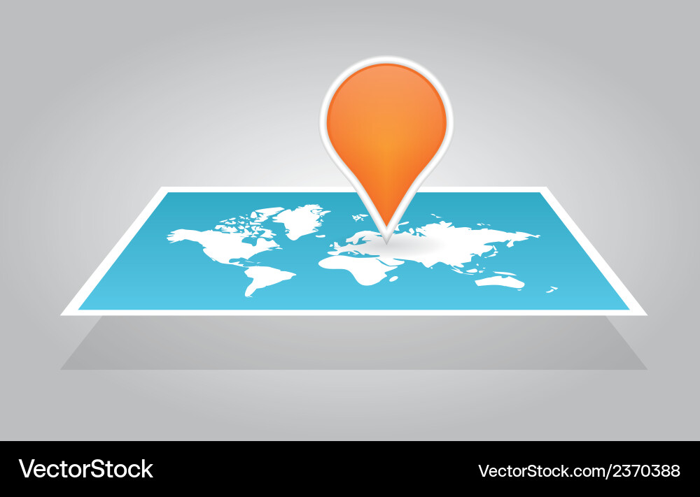 Map with sign Royalty Free Vector Image - VectorStock