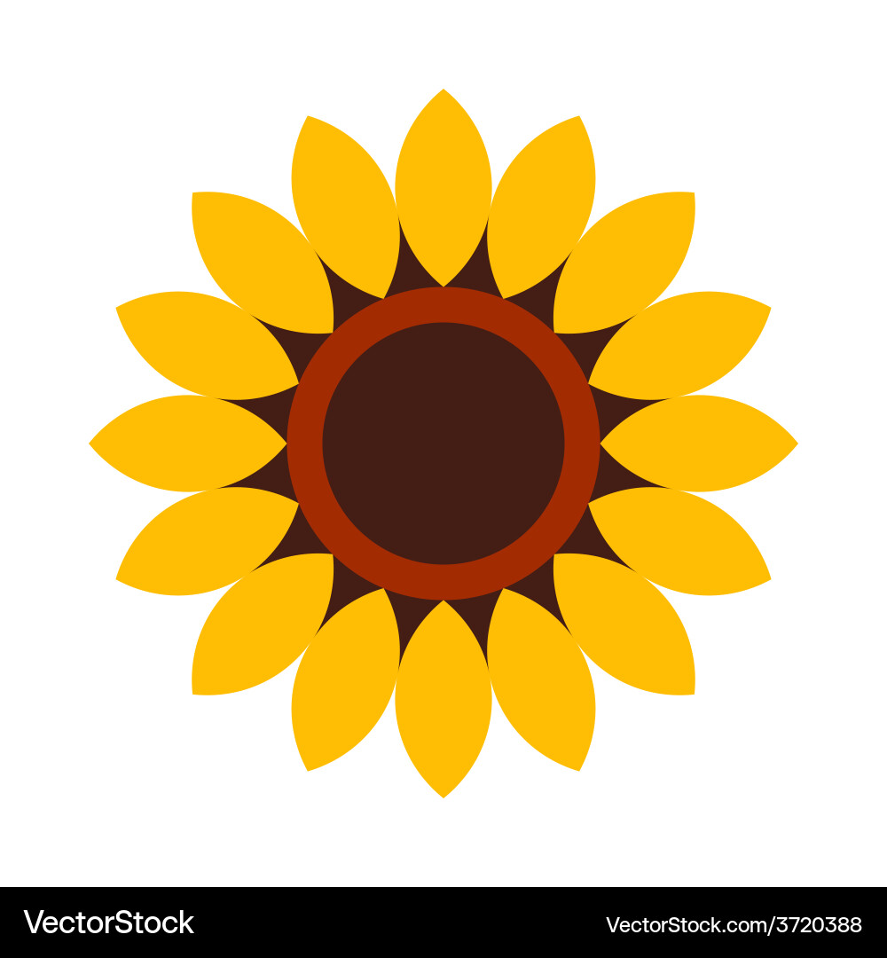 Sonnenblume - Blumensymbol Lizenzfreies Vektorbild
