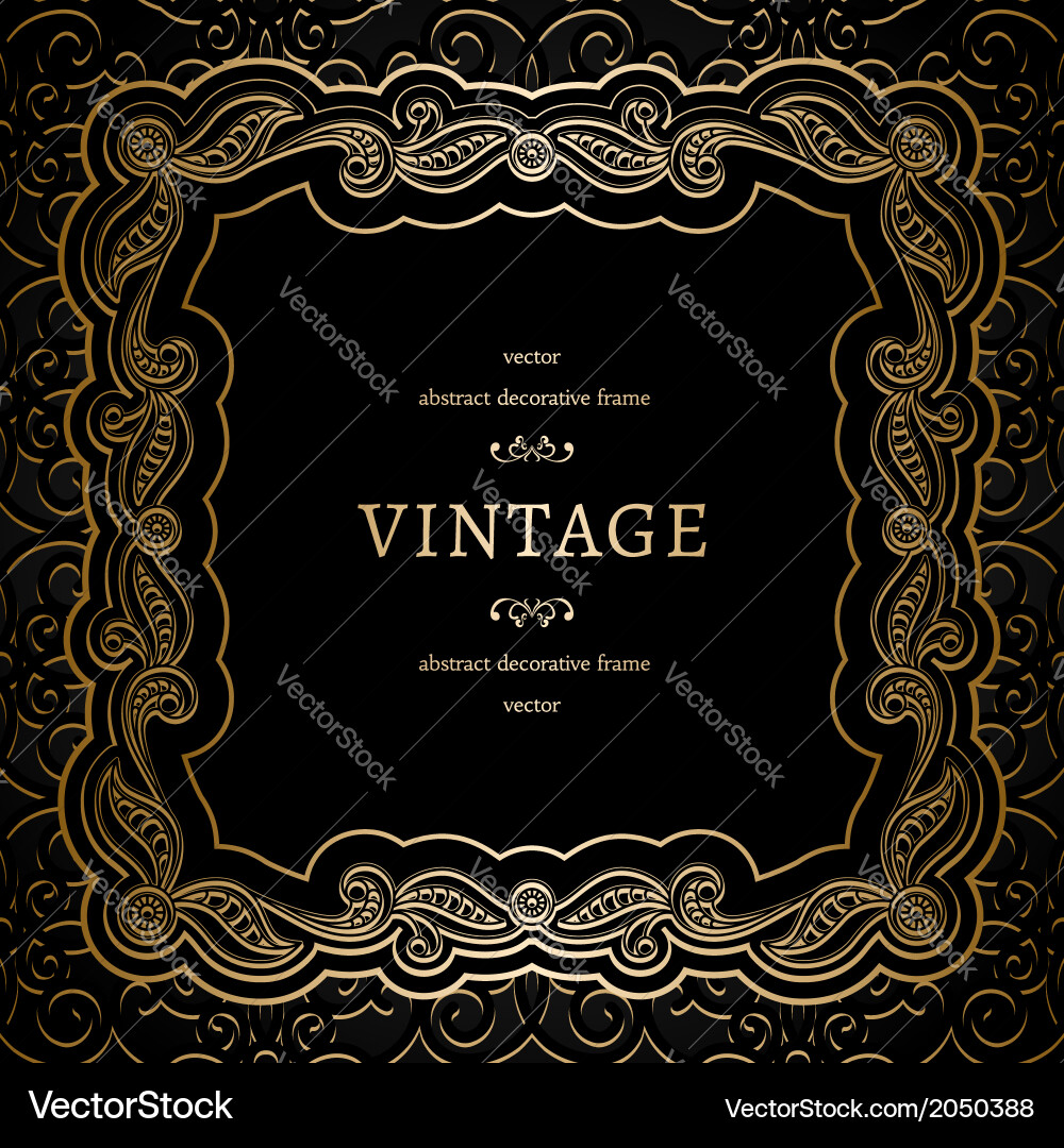 Square gold frame Royalty Free Vector Image - VectorStock