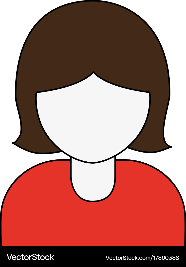 Woman faceless cartoon Royalty Free Vector Image