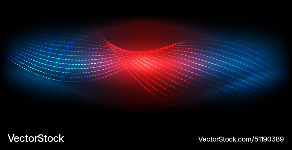 Automotive lighting emits red and blue lights Vector Image