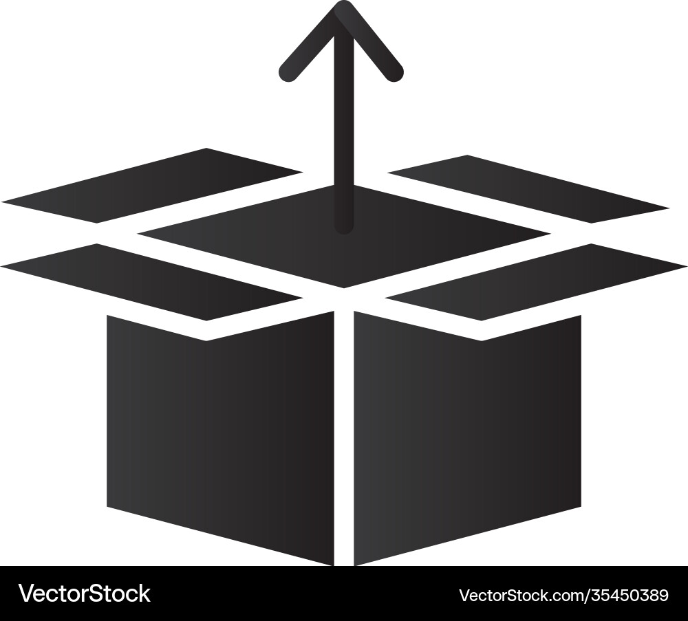 Box carton with arrow up delivery service Vector Image