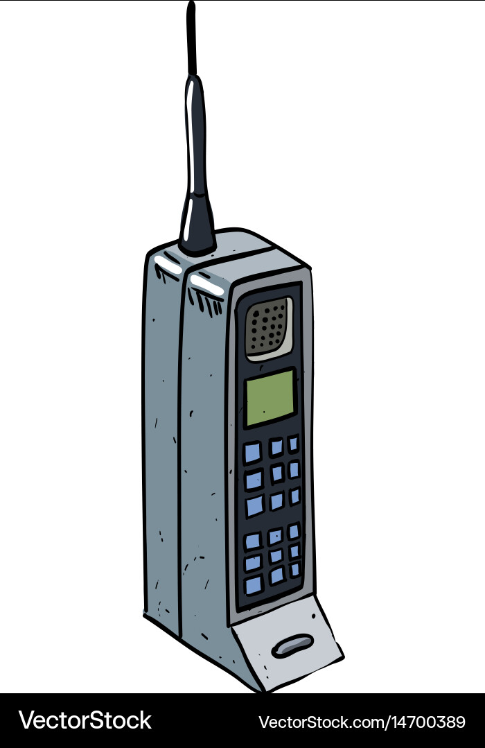 Cartoon image of mobile phone Royalty Free Vector Image