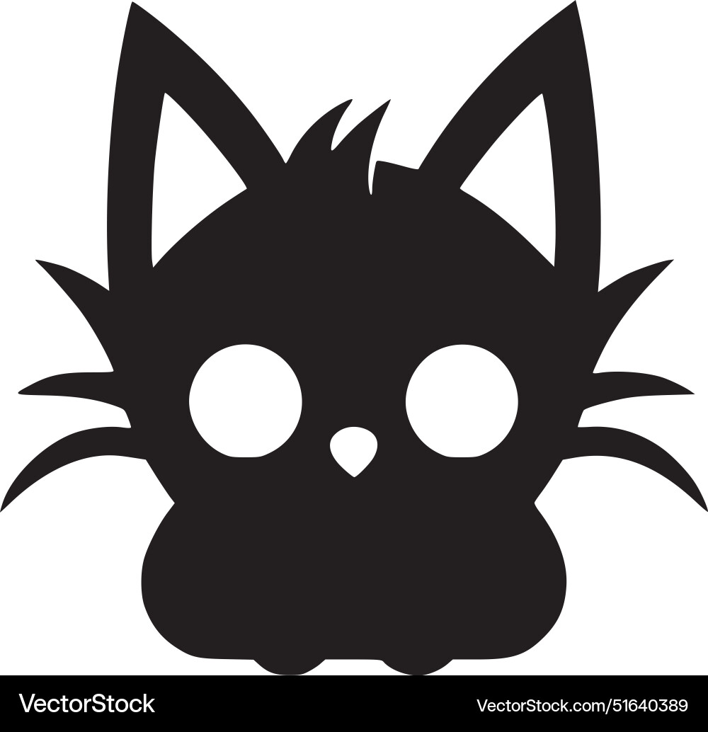 Cat - black and white isolated icon Royalty Free Vector