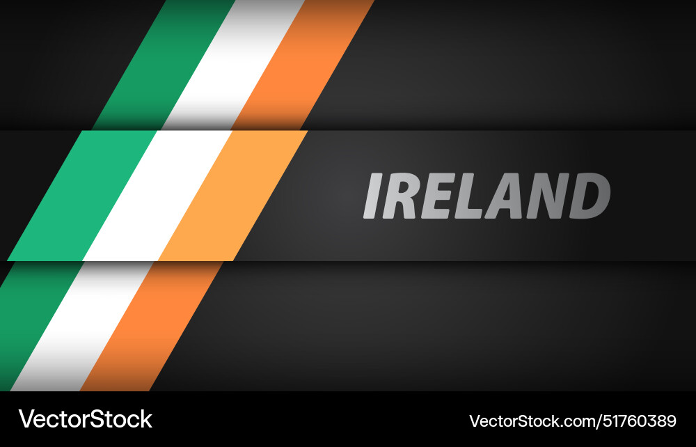 Edge background ireland graphic and label Vector Image