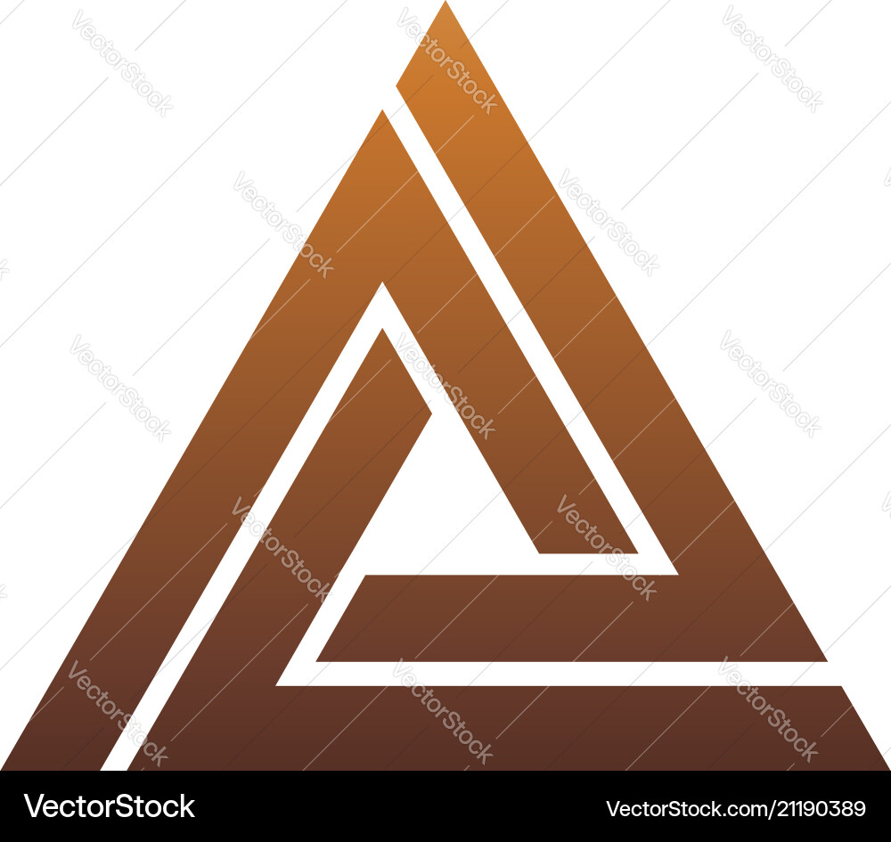 Luxury letter a logo triangle design concept Vector Image
