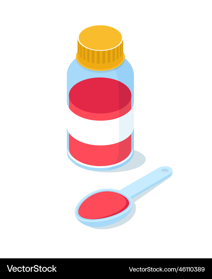 Red syrup bottle Royalty Free Vector Image - VectorStock