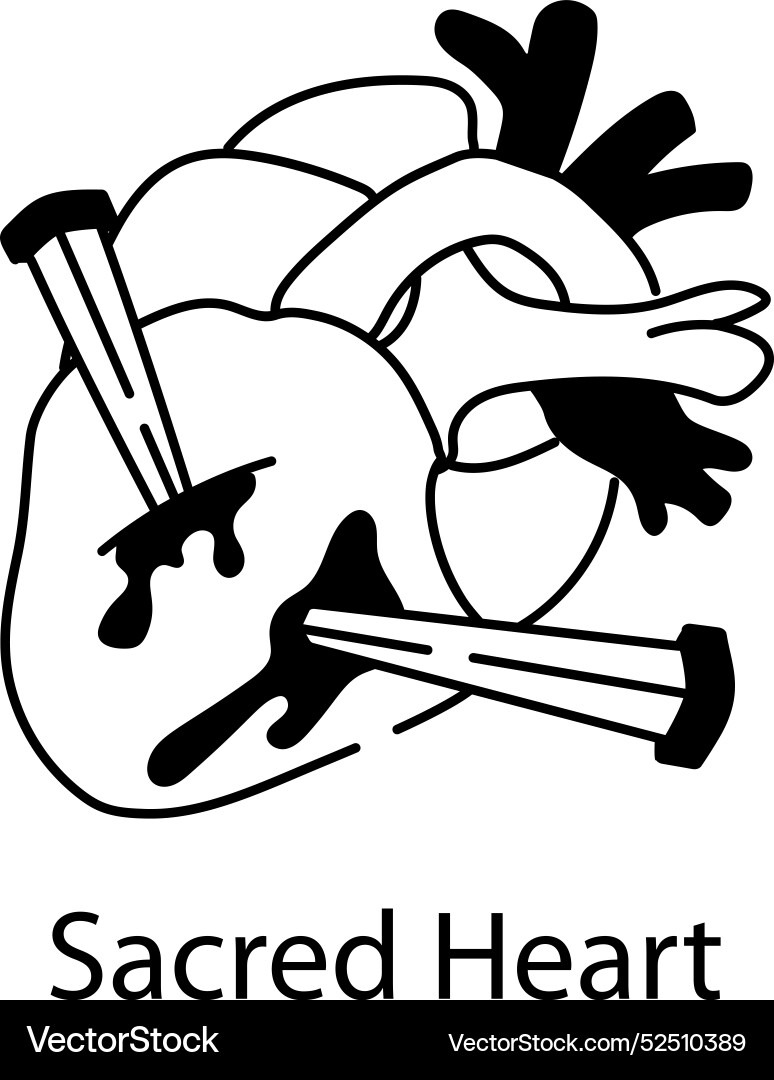 Sacred heart Royalty Free Vector Image - VectorStock