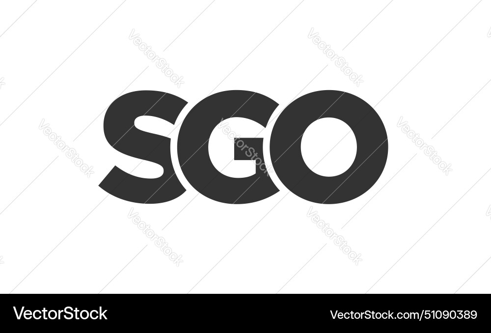 Sgo logo design template with strong and modern Vector Image